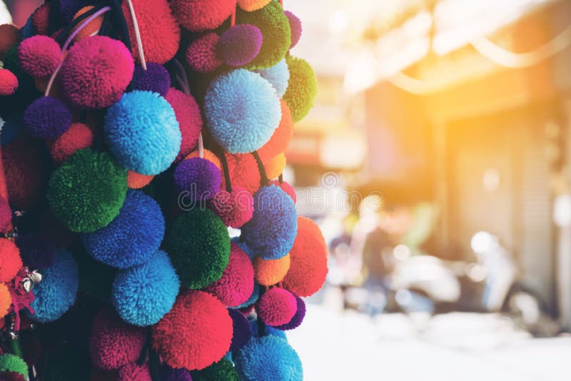 Colorfull Knitting Ball Wool Blur Background Stock Photos - Free ...