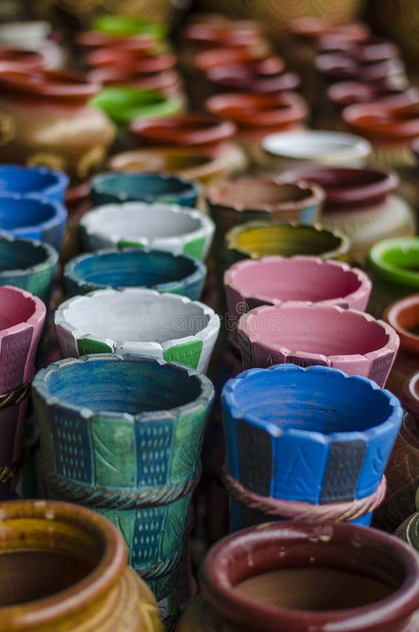 Colorfull potery stock photo. Image of touristic, flowerpot - 43180844