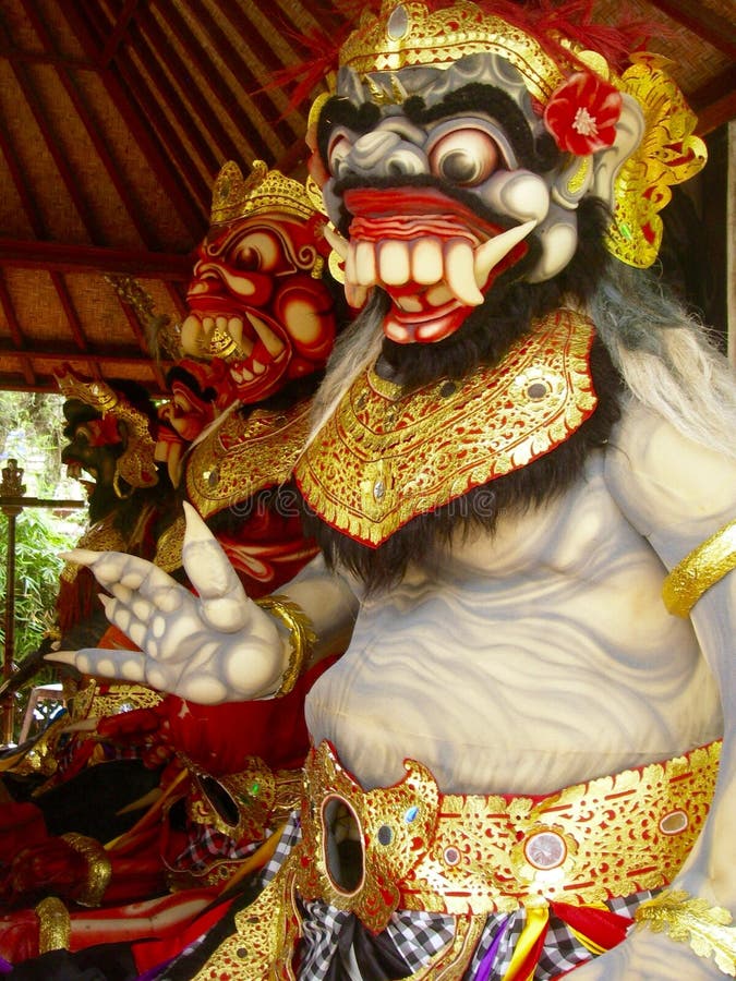Colorfull Representation or Statue of Garuda, Divine God in Bali Stock ...