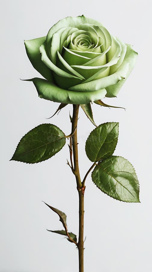 Colorfull Rose Isolated ,fragrant Red Rose with Leaf Stock Illustration ...