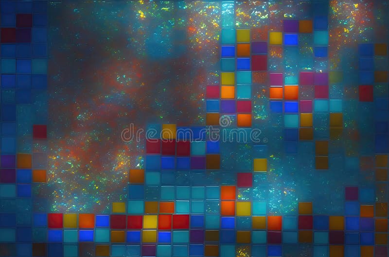 Colorfull Square Mosaic Tiles for Texture Background. Stock ...