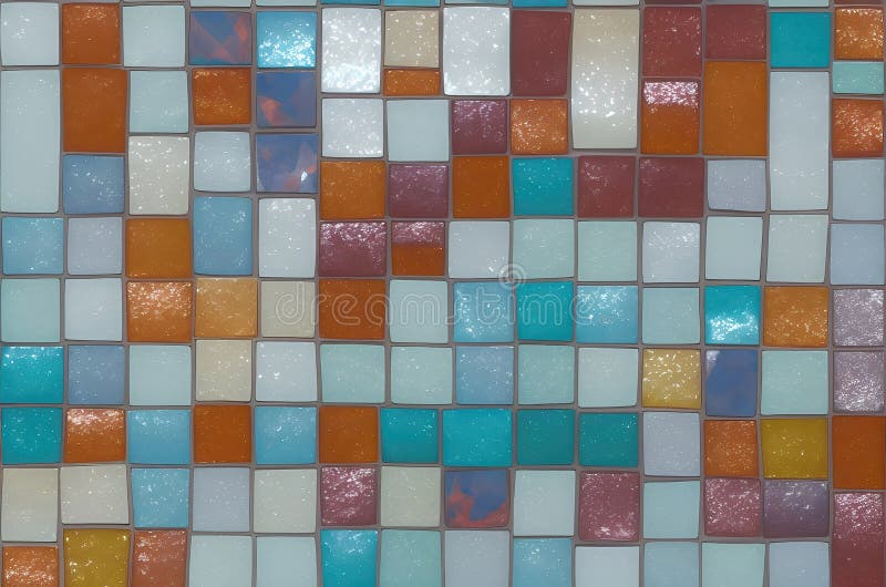 Colorfull Square Mosaic Tiles for Texture Background. Stock ...