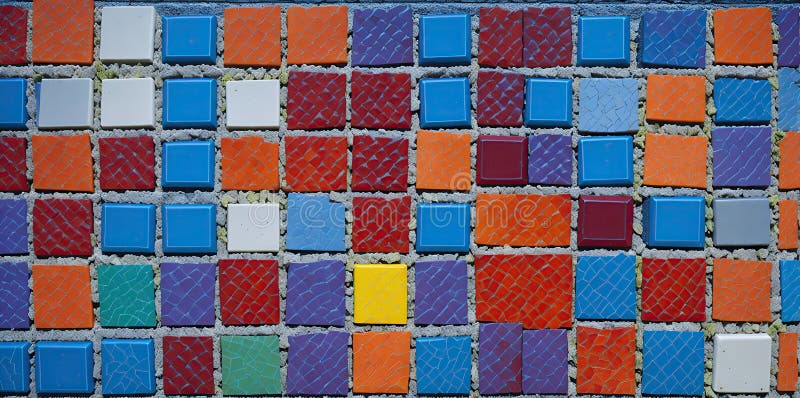 Colorfull Square Mosaic Tiles for Texture Background. Stock ...