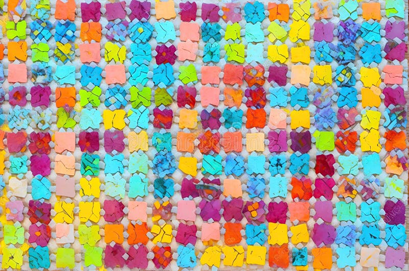 Colorfull Square Mosaic Tiles for Texture Background. Stock ...