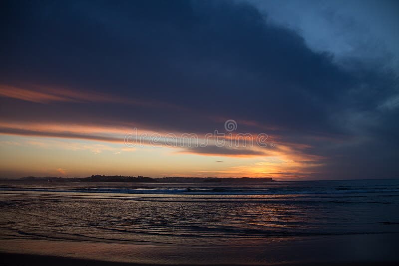 Colorfull Sunset Somo Beach Stock Photos - Free & Royalty-Free Stock ...