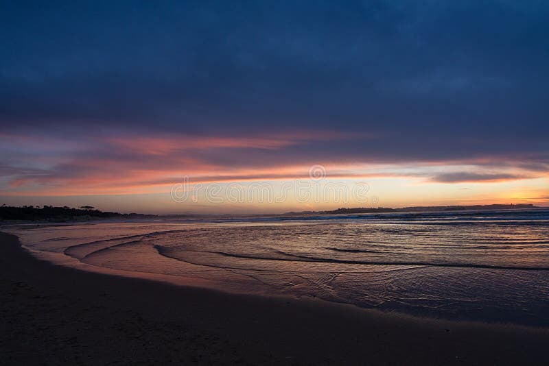 Colorfull Sunset at Somo Beach Stock Image - Image of calm, coast: 57505417