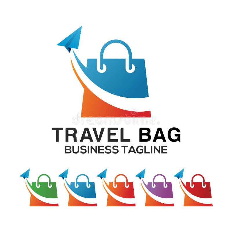 Colorfull Travel Bag Logo Illustration Design Icon Product Label and ...