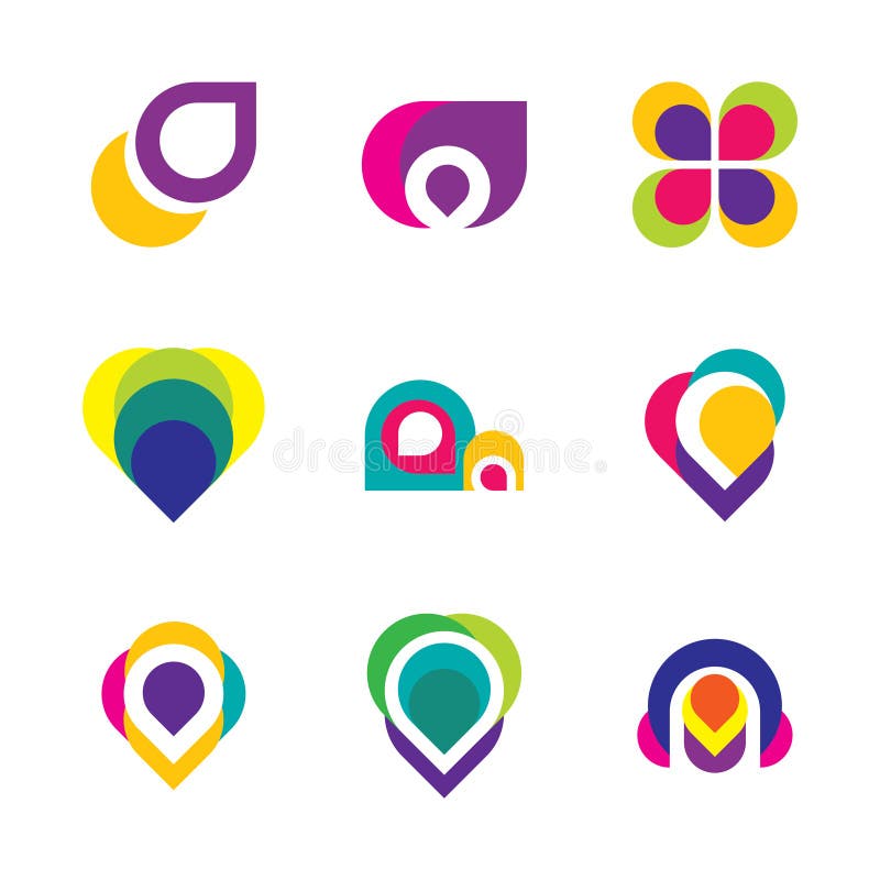 Colorfull Vector Logo Icon Element Stock Illustration - Illustration of ...