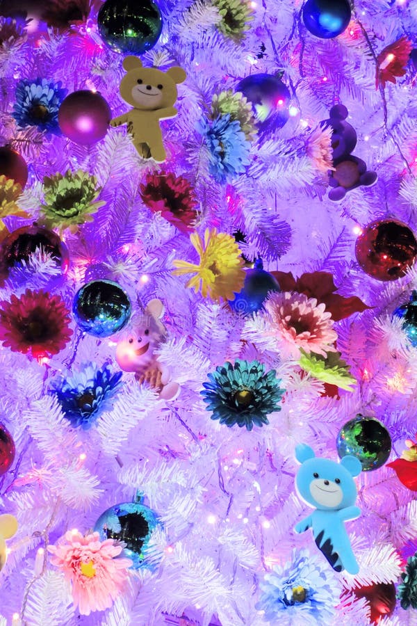 Colorfully decorated tree stock photo. Image of christmas - 157405626