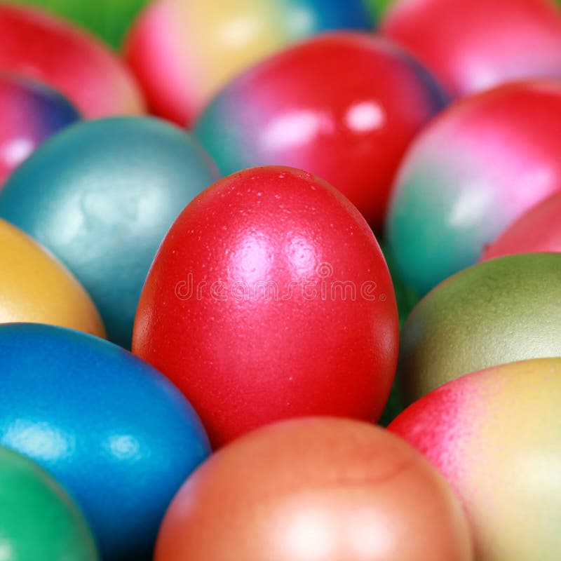 Colorfully Easter Eggs Background 3D Rendering Stock Photo - Image of ...