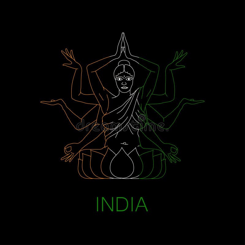 Icona Di Kali Nello Stile D'avanguardia Di Progettazione Icona Di Kali ...