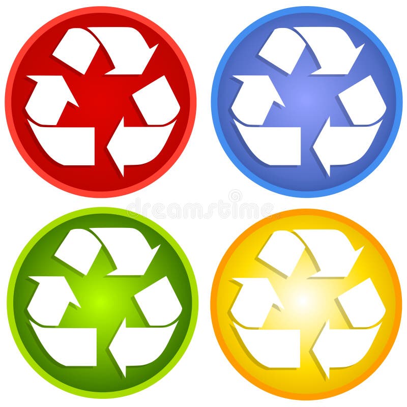 Colorido Recicle Los Símbolos Stock de ilustración - Ilustración de ...