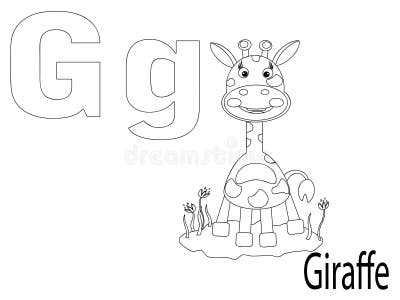 Coloring Alphabet for Kids,G Stock Vector - Illustration of drawing ...