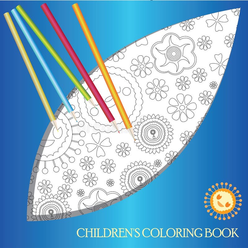 Coloring Book with Abstract Flowers Live Stock Vector - Illustration of ...