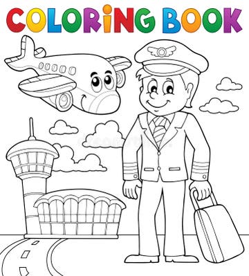 Pilot Coloring Stock Illustrations – 902 Pilot Coloring Stock ...