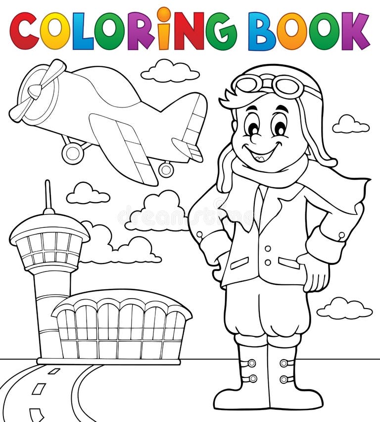 Pilot Coloring Stock Illustrations – 902 Pilot Coloring Stock ...