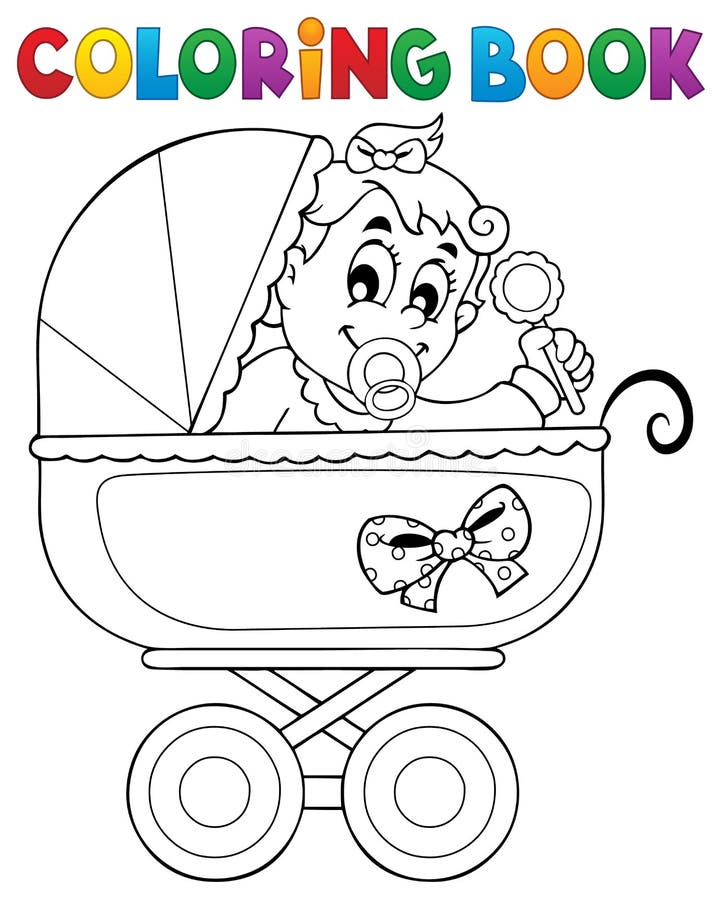 Coloring Book Baby Theme Image 4 Stock Vector - Illustration of ...