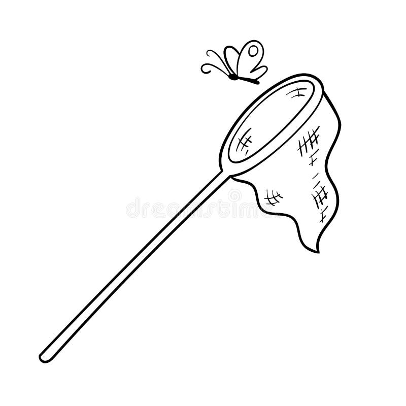 Coloring Book, Butterfly Net Stock Vector - Illustration of color ...