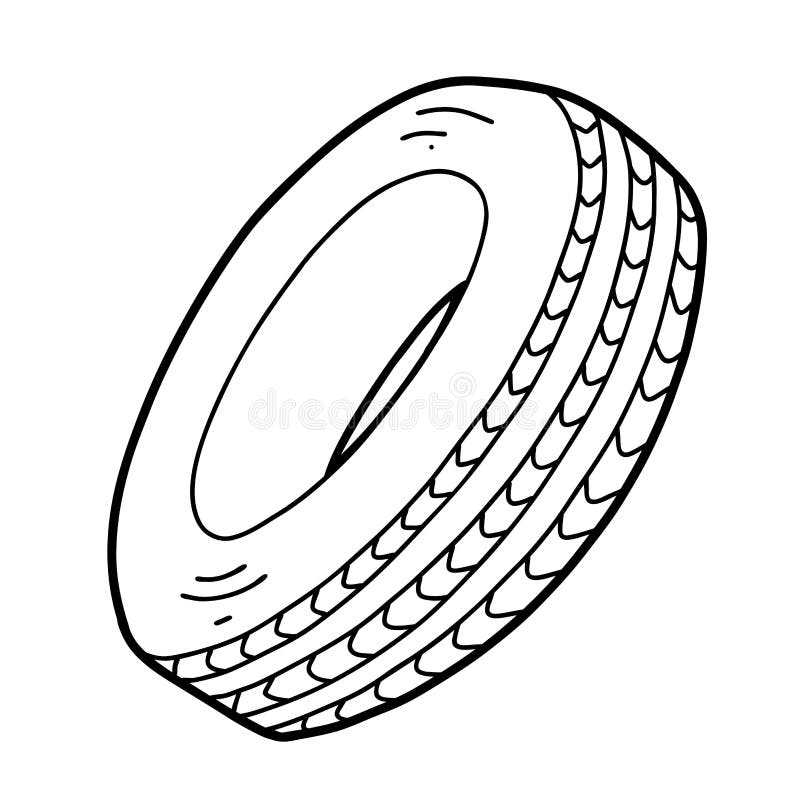 Car Tire Coloring Pages Sketch Coloring Page