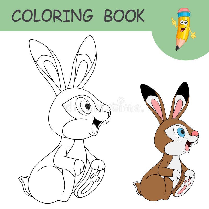 Spring Rabbit Coloring Page Decoration Stock Illustrations – 400 Spring ...