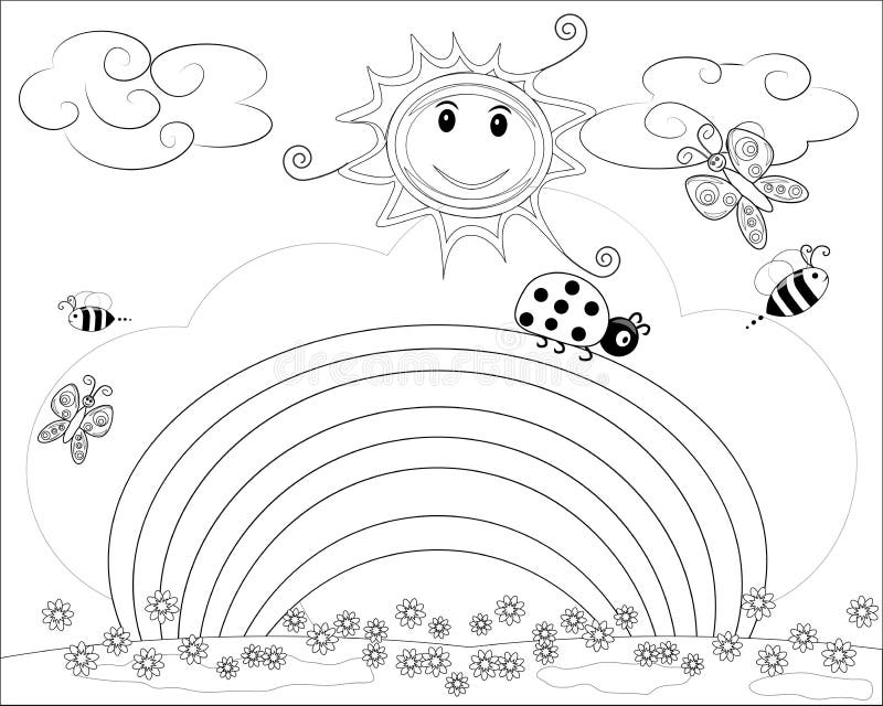 Waterfall Coloring Page Stock Illustrations – 95 Waterfall Coloring ...