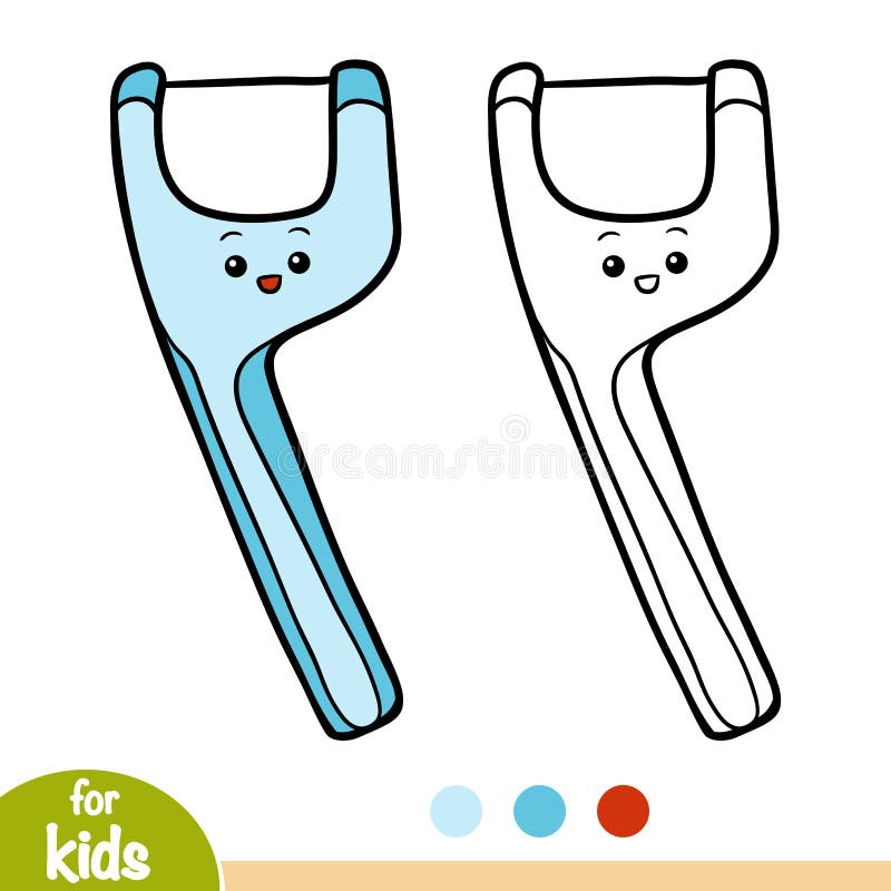 Coloring book, Flosser stock vector. Illustration of education - 135798967