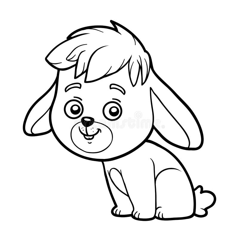 Coloring Book for Children, Little Rabbit Stock Vector - Illustration ...