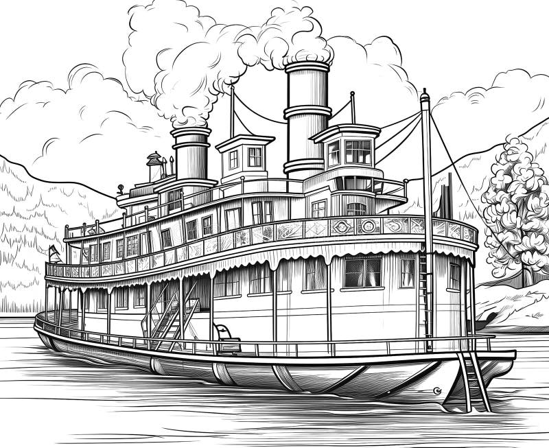 Steamship Outline Stock Illustrations – 305 Steamship Outline Stock ...