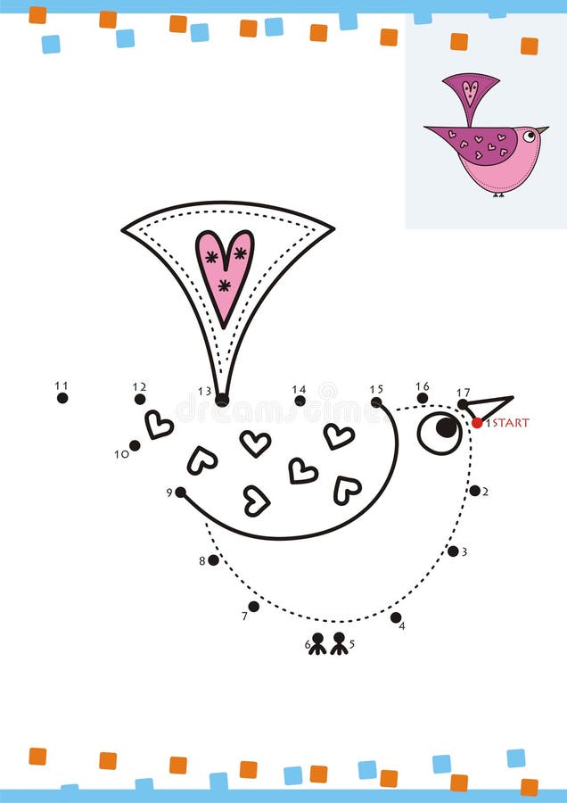 Coloring Book Dot To Dot. the Bird (4) Stock Vector - Illustration of ...