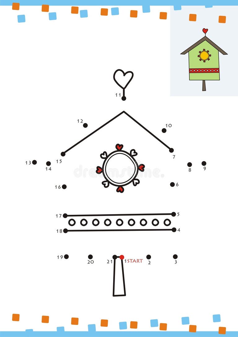 Coloring Book Dot To Dot House Stock Illustrations – 86 Coloring Book ...