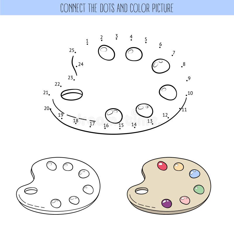 Coloring Book and Dot To Dot Educational Game for Kids. Connect the ...