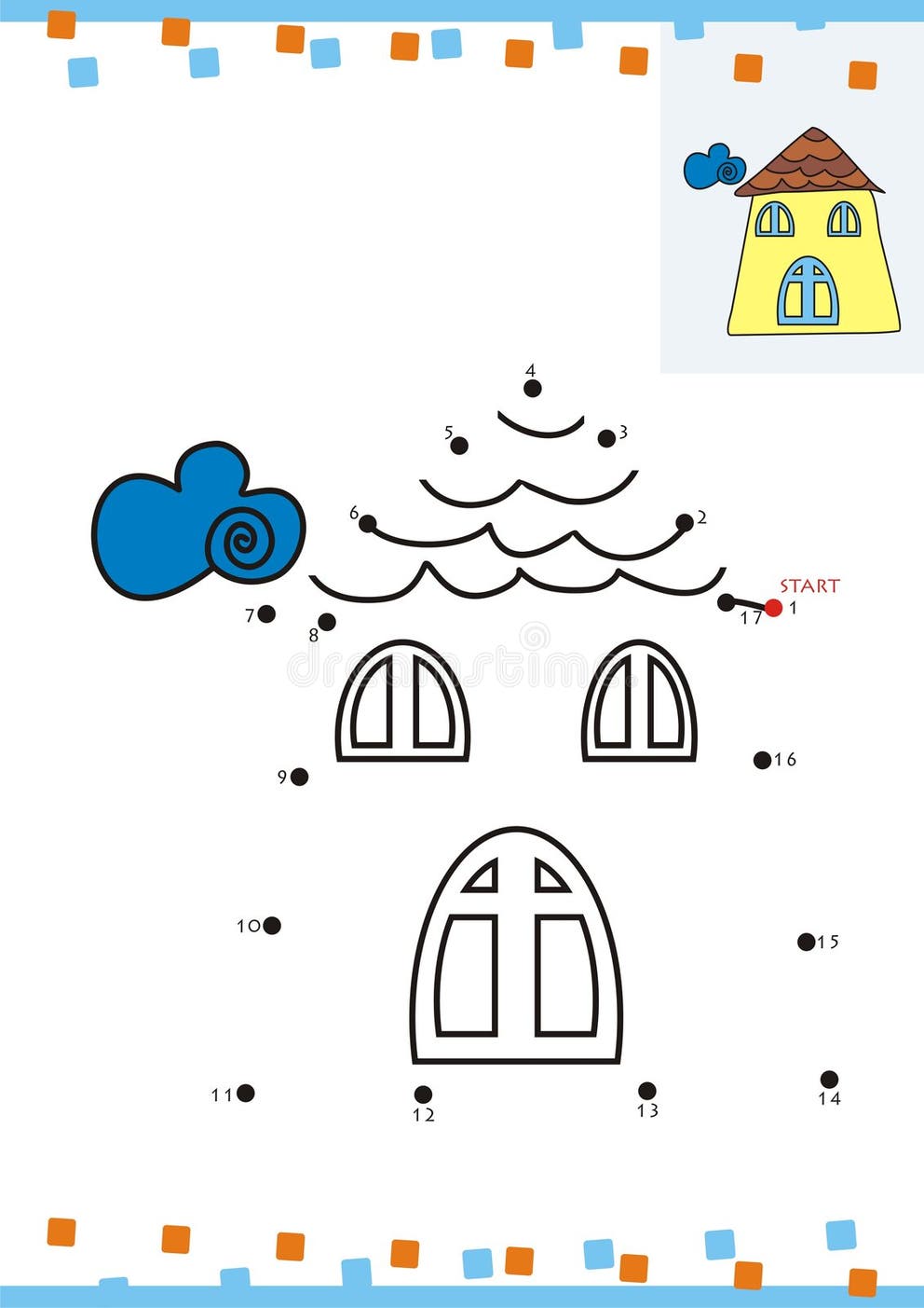 Coloring Book Dot To Dot House Stock Illustrations – 73 Coloring Book ...