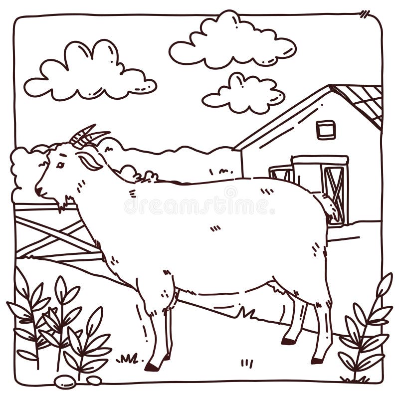 Goat Line Coloring Stock Illustrations – 592 Goat Line Coloring Stock ...