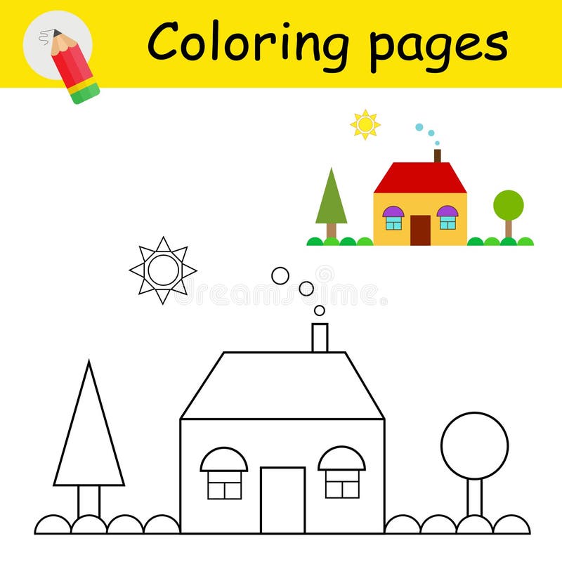 Coloring Book for Kids. Illustration for Children Education. Vector ...
