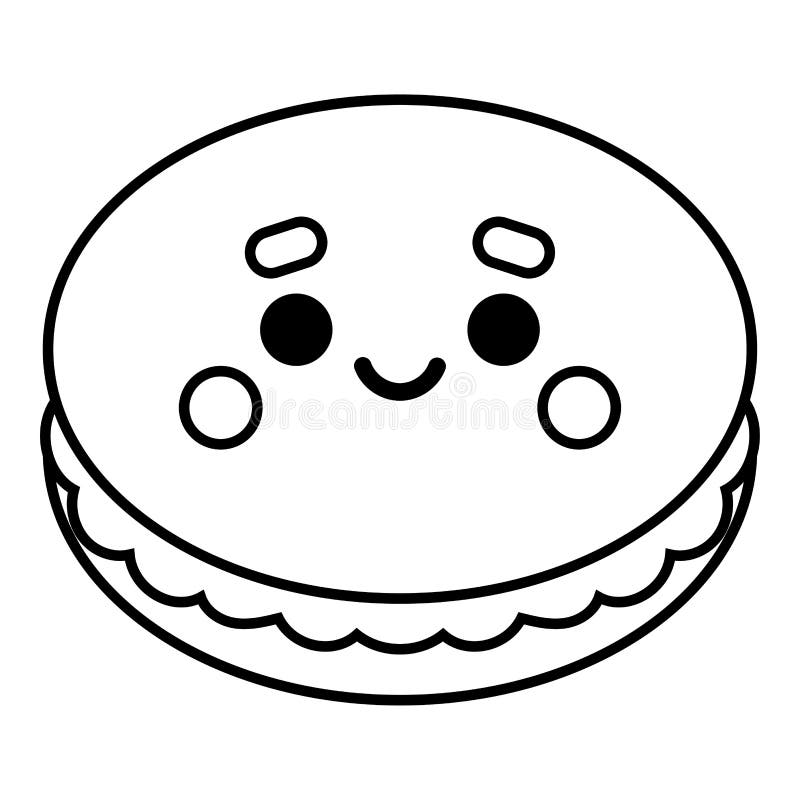 Cute Macaroon Character Face Stock Illustrations – 367 Cute Macaroon ...