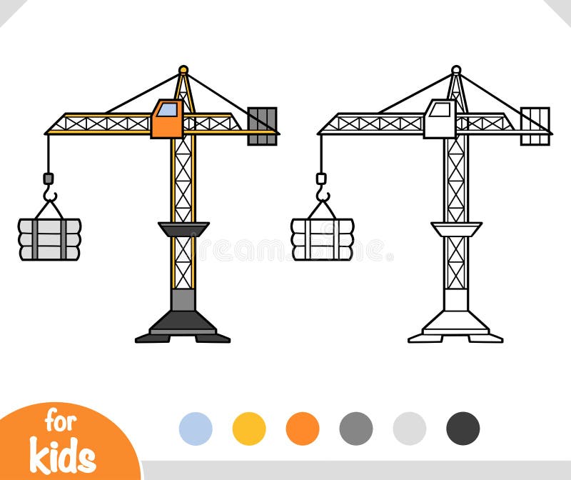 Tower Crane Coloring Page Stock Illustrations – 15 Tower Crane Coloring ...