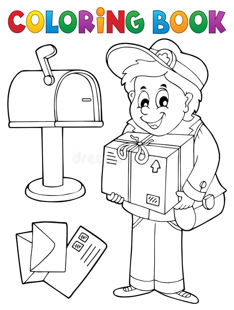 Mailbox Coloring Stock Illustrations – 116 Mailbox Coloring Stock ...