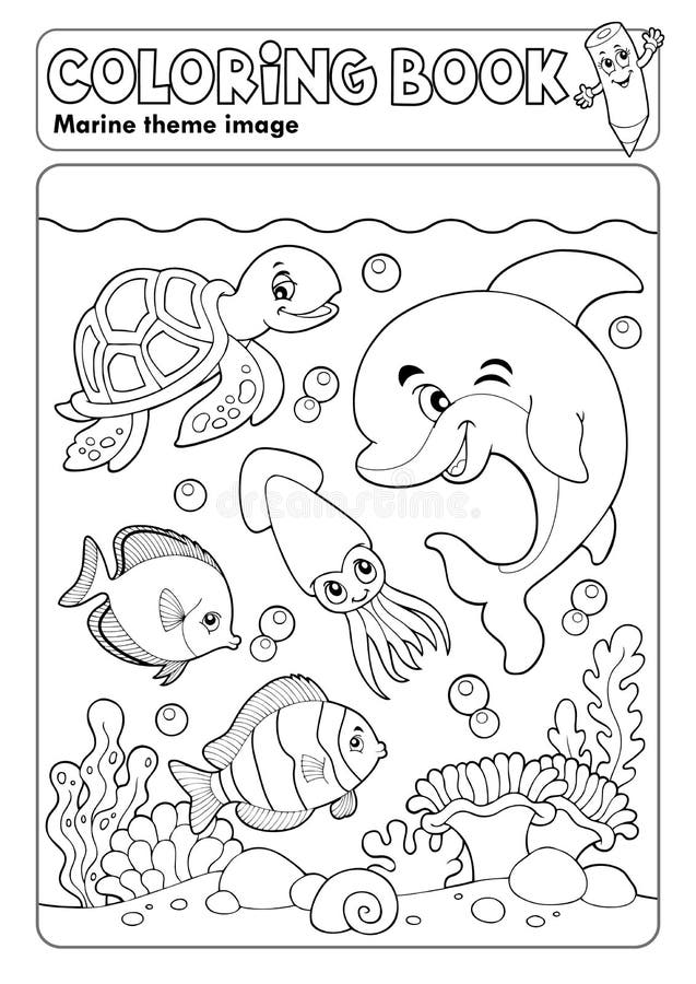 Coloring Book Marine Life Stock Illustrations – 3,526 Coloring Book ...