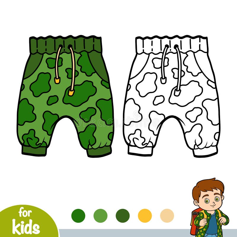 Coloring Book, Mens Khaki Pants Stock Vector - Illustration of khaki ...