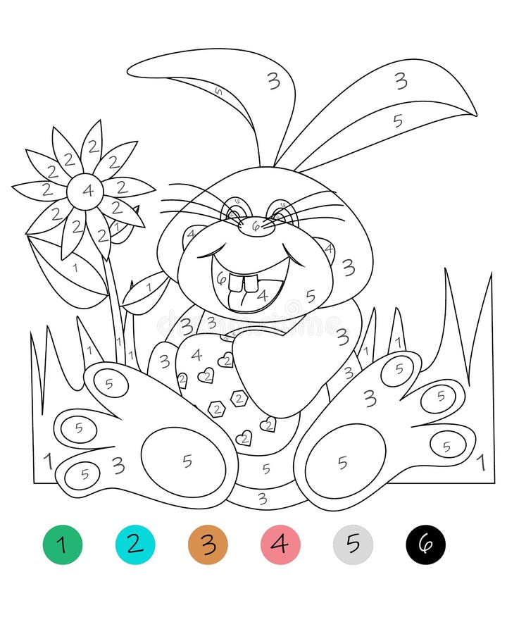 Coloring Book with Numbers Suitable for Children. Stock Vector ...