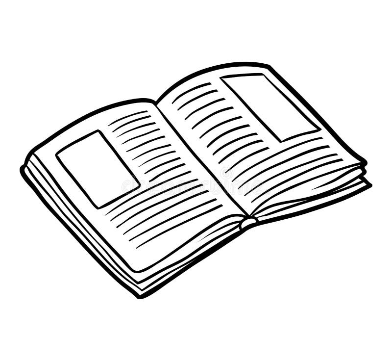 Coloring book, Open book stock vector. Illustration of school - 118121343