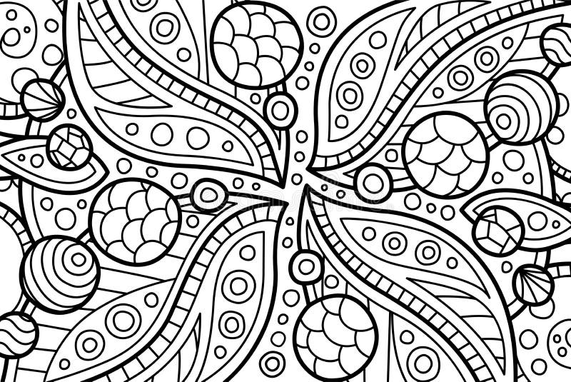 Rectangle Cosmic Coloring Book Page with Spiral Stock Vector ...