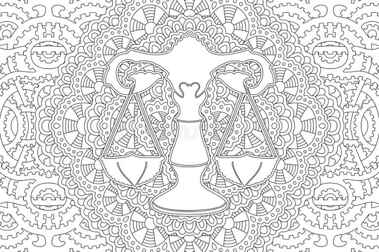 Libra Coloring Stock Illustrations – 360 Libra Coloring Stock ...