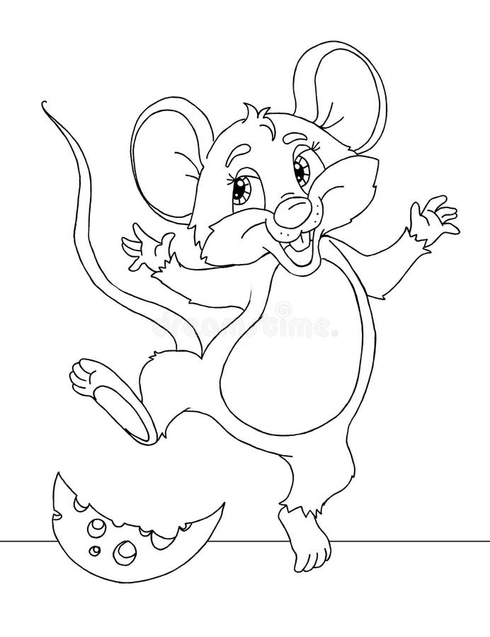 Funny Cartoon mouse stock photo. Image of book, food - 96951420