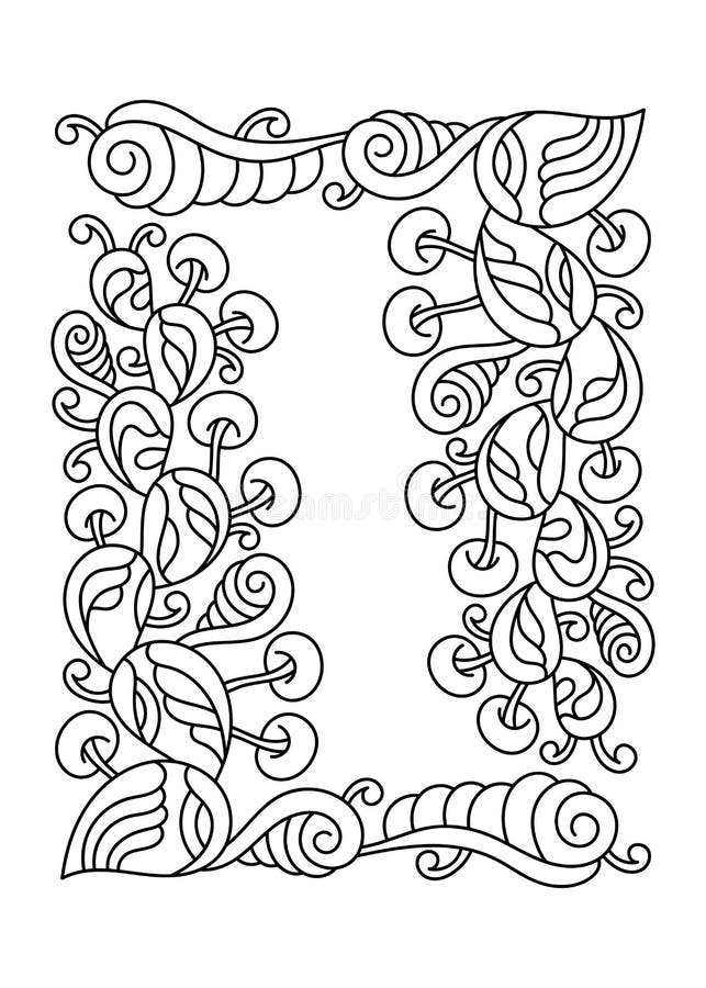 Coloring Book Pages for Adults and Children. Vector Hand Drawn Cartoon ...