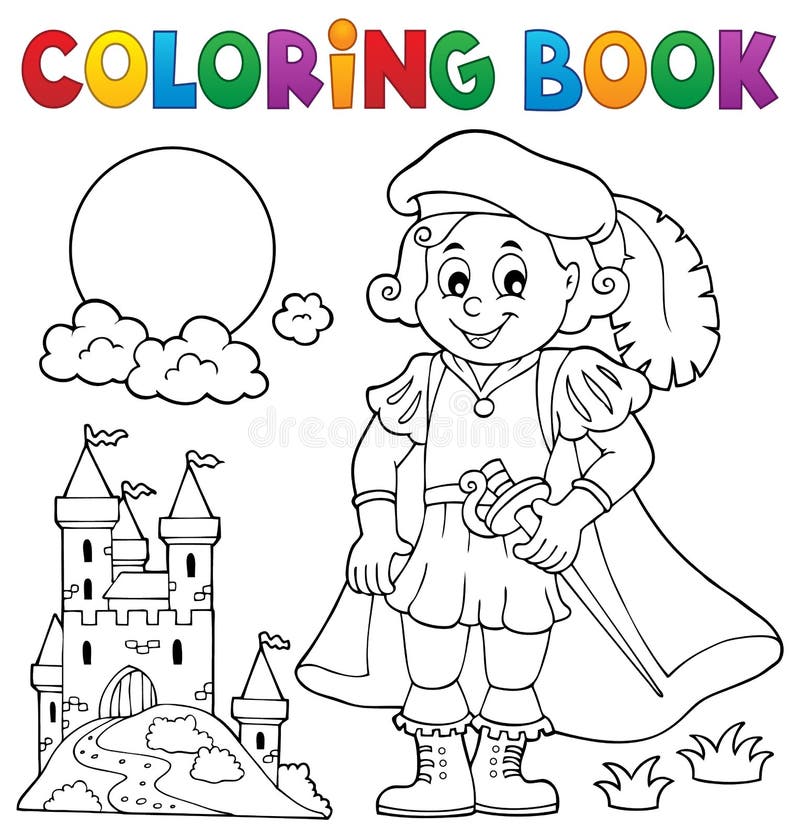 Coloring Book Prince and Castle 1 Stock Vector - Illustration of ...