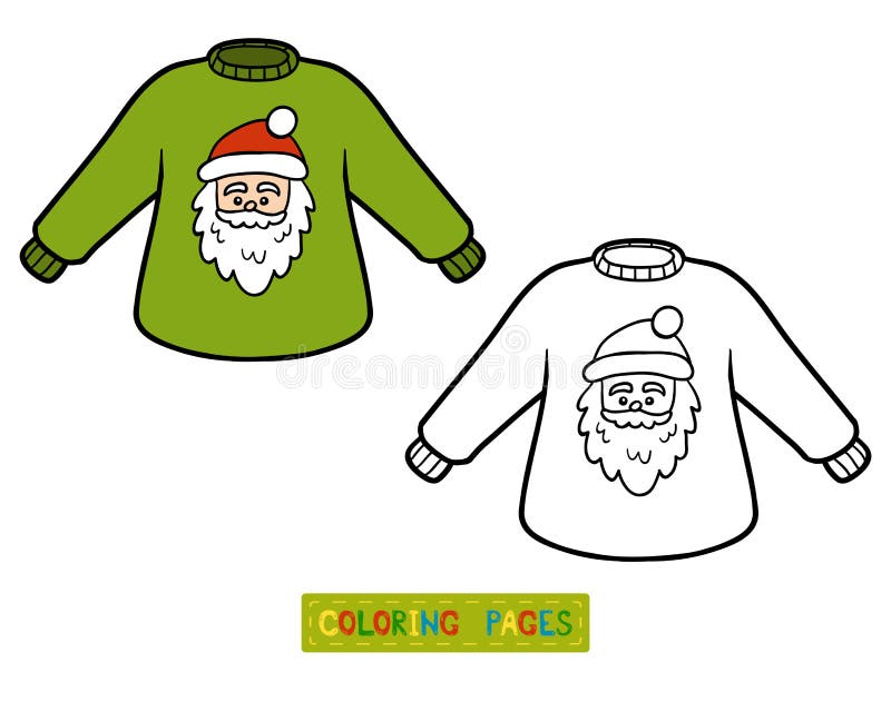 Coloring Page Sweater Stock Illustrations – 526 Coloring Page Sweater ...