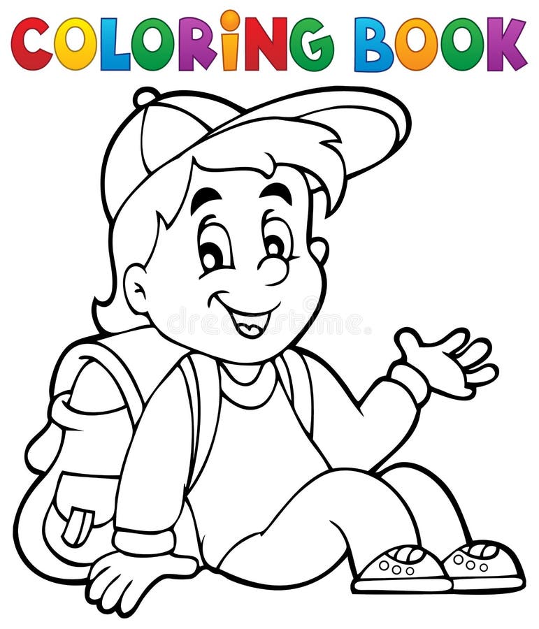 Coloring Book Pupil Theme 4 Stock Vector - Illustration of pupil ...
