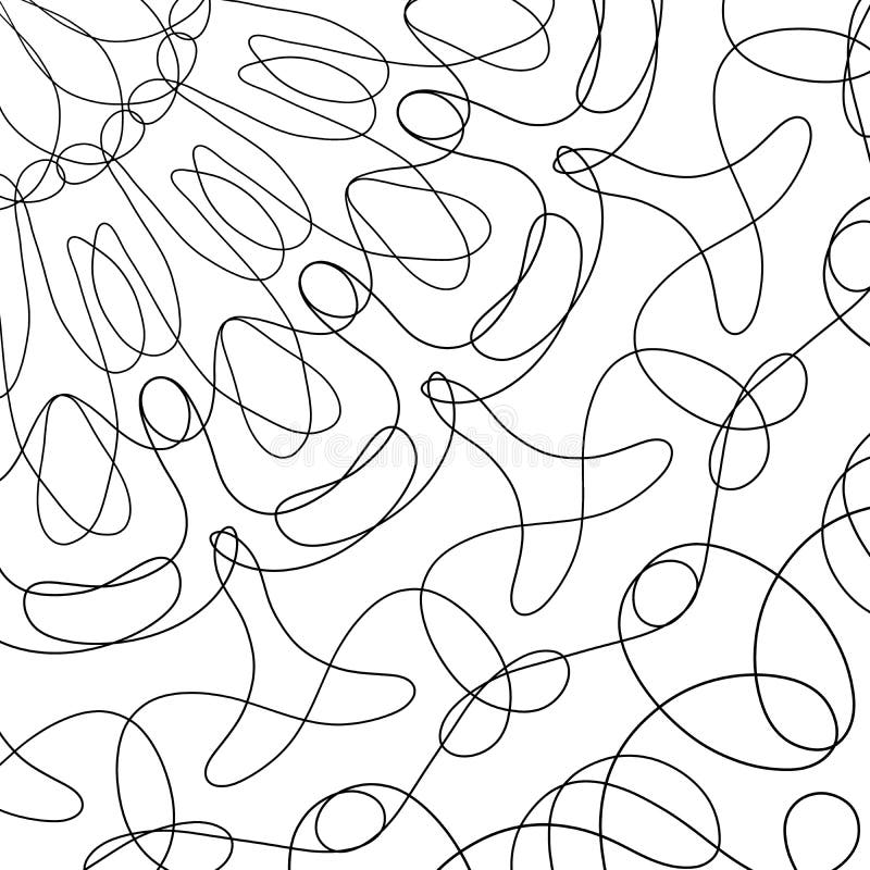 Coloring Book with Repeating Pattern Black Lines on White Background ...