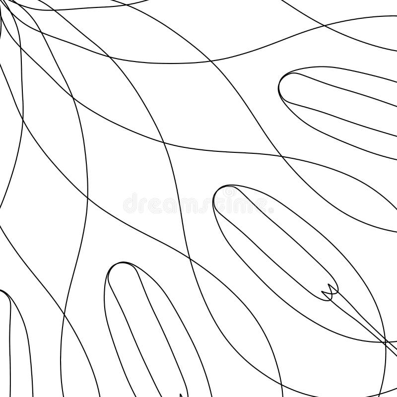 Coloring Book with Repeating Pattern Black Lines on White Background ...
